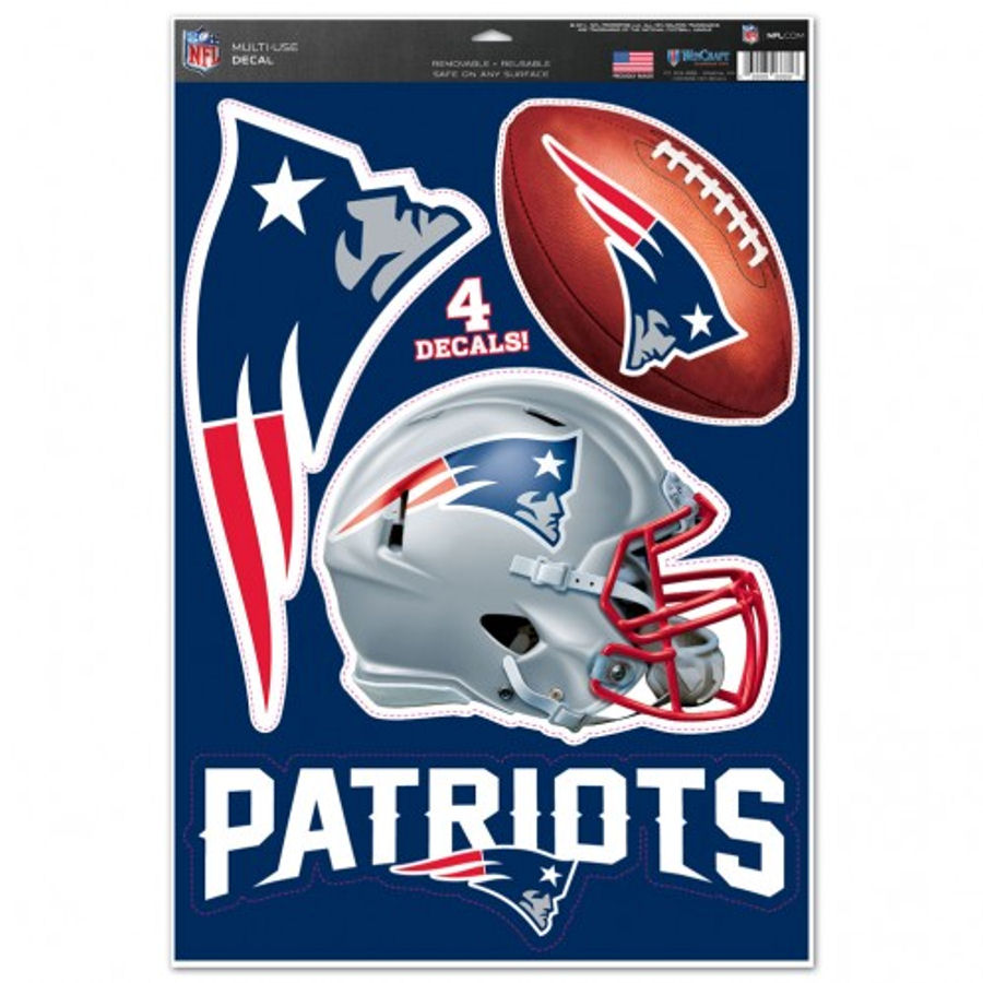 New England Patriots - Set Of 4 Ultra Decals at Sticker Shoppe