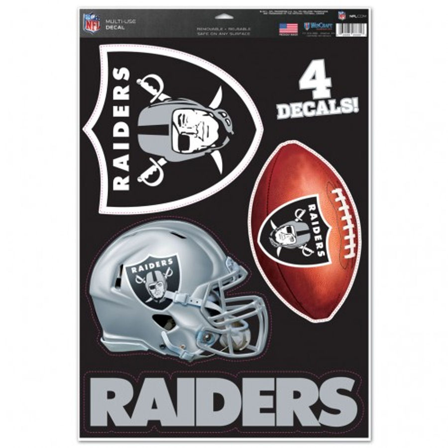Las Vegas Raiders - Set of 4 Ultra Decals at Sticker Shoppe