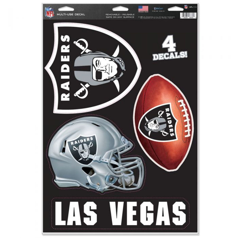 Las Vegas Raiders - Set of 4 Ultra Decals at Sticker Shoppe