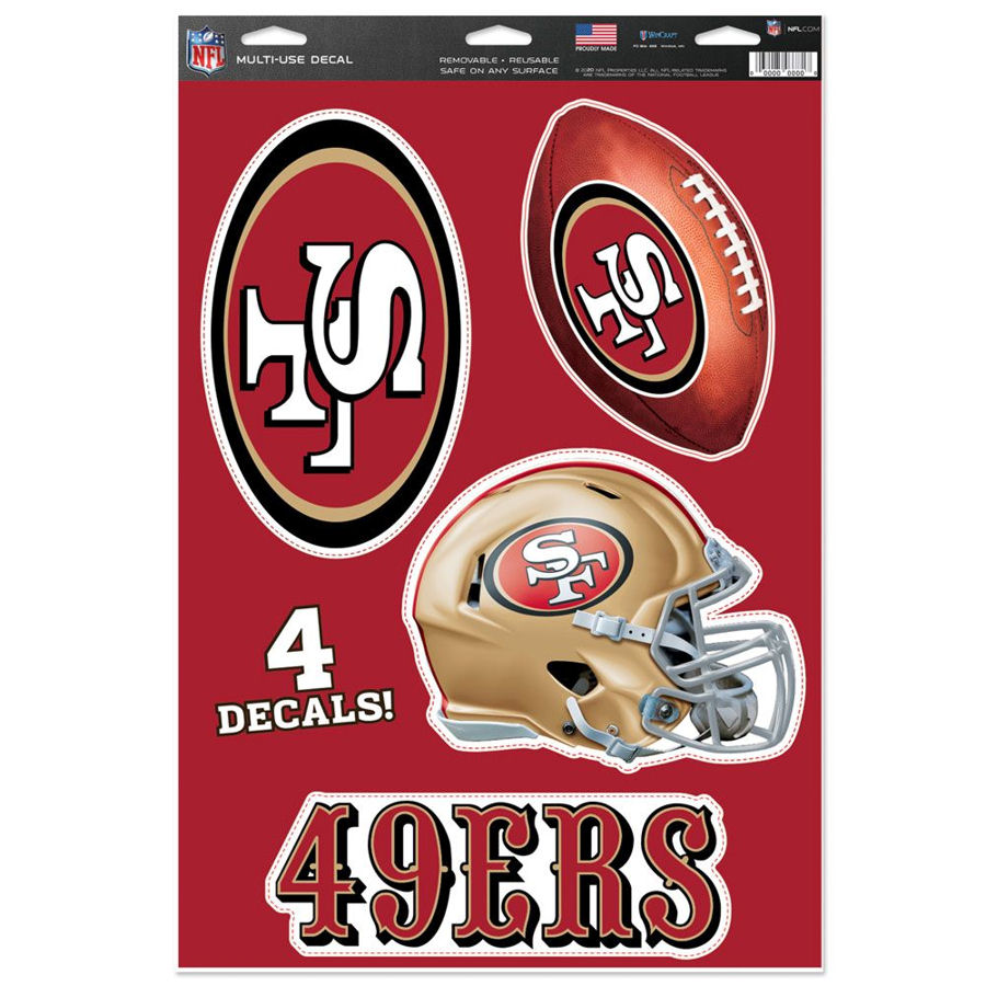 San Francisco 49ers - Set Of 4 Ultra Decals at Sticker Shoppe
