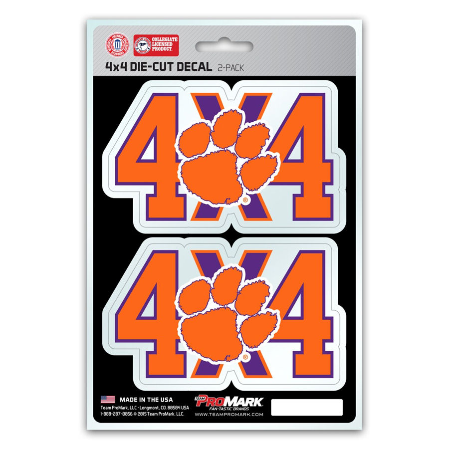 Clemson University Tigers 4x4 Off Road - Set of 2 Sticker Sheet at ...