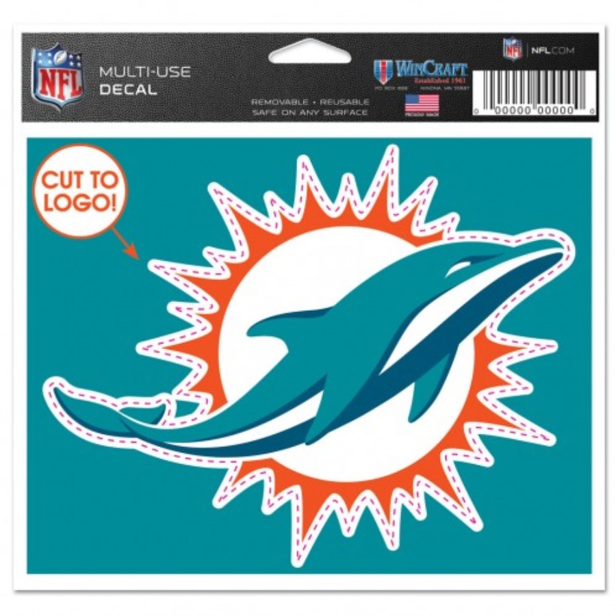 Miami Dolphins - 4.5x5.75 Die Cut Ultra Decal at Sticker Shoppe
