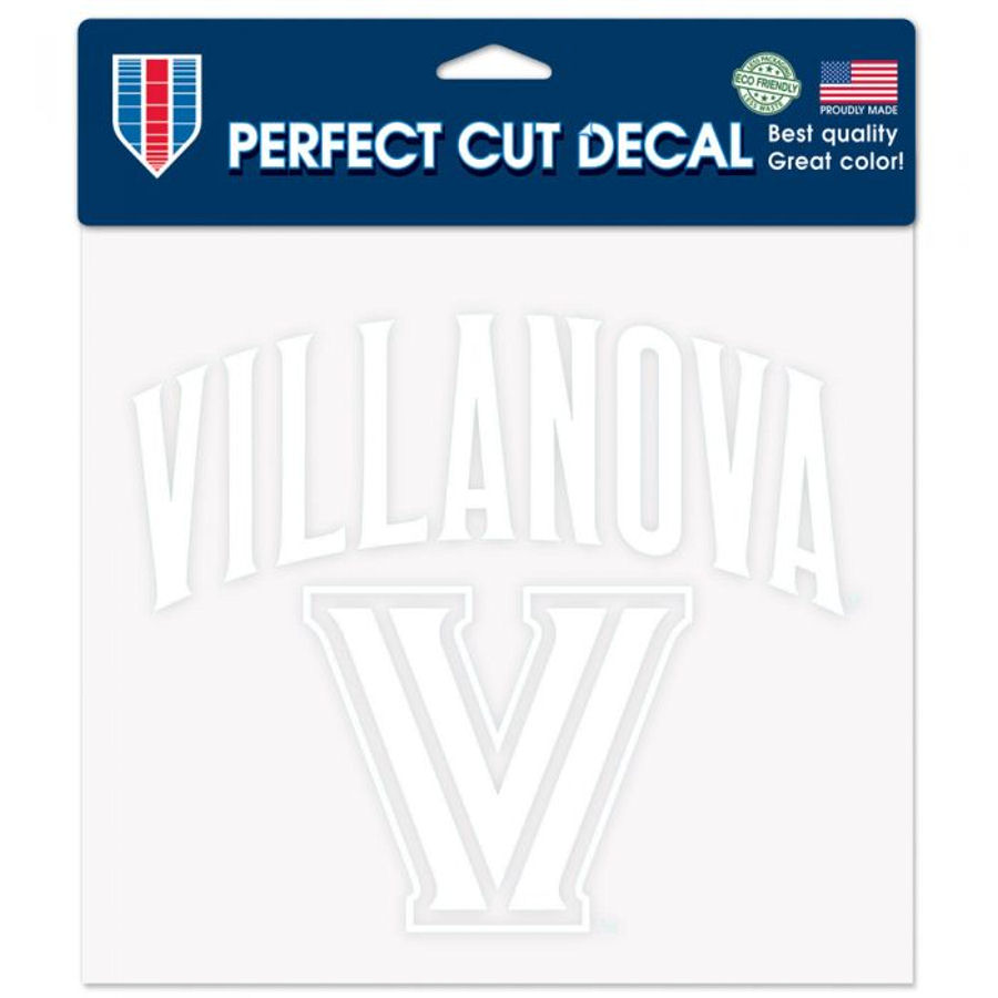 Villanova University Wildcats - 8x8 White Die Cut Decal at Sticker Shoppe