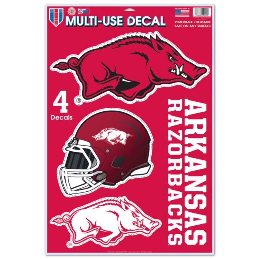 University Of Arkansas Razorbacks - Set of 4 Ultra Decals at Sticker Shoppe