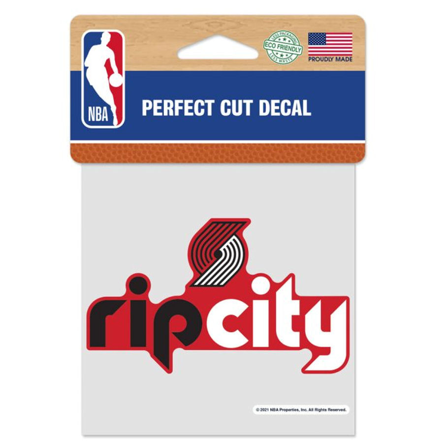 Portland Trail Blazers Rip City Slogan - 4x4 Die Cut Decal at Sticker ...