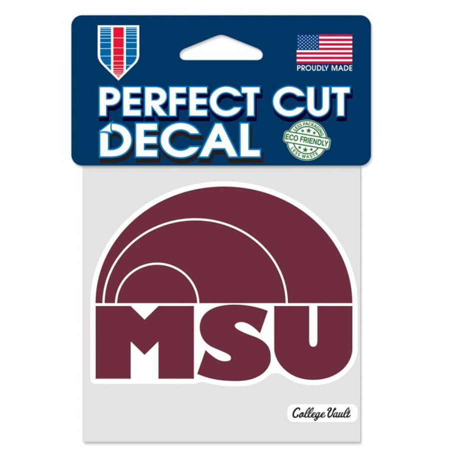 Mississippi State University Bulldogs MSU Retro Logo - 4x4 Die Cut ...
