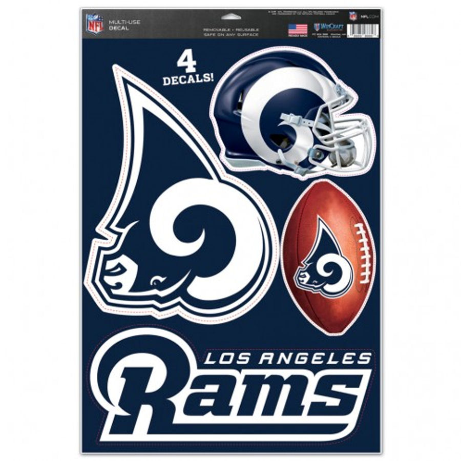 Los Angeles Rams - Set Of 4 Ultra Decals at Sticker Shoppe