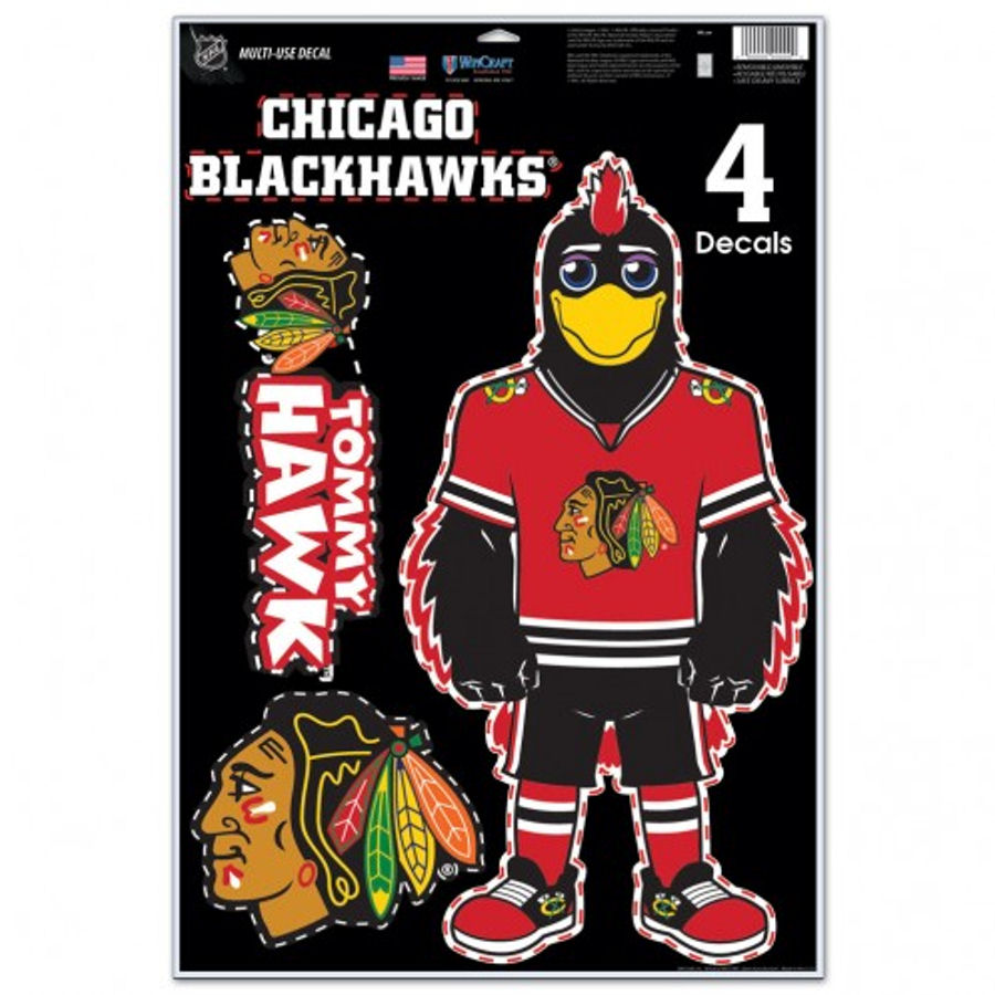 Chicago Blackhawks Mascot - Set of 4 Ultra Decals at Sticker Shoppe