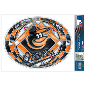 Baltimore Orioles - Stained Glass 11x17 Ultra Decal at Sticker Shoppe