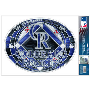 Colorado Rockies - Stained Glass 11x17 Ultra Decal at Sticker Shoppe