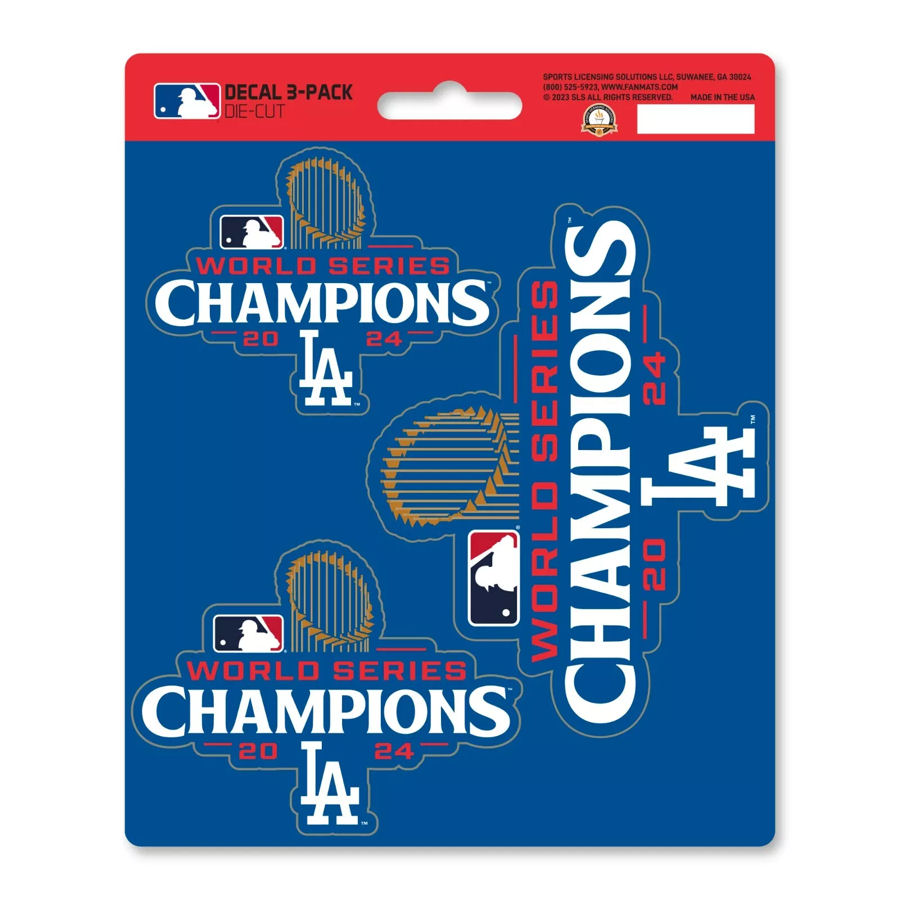 Los Angeles Dodgers 2024 World Series Champions - Set Of 3 Sticker ...