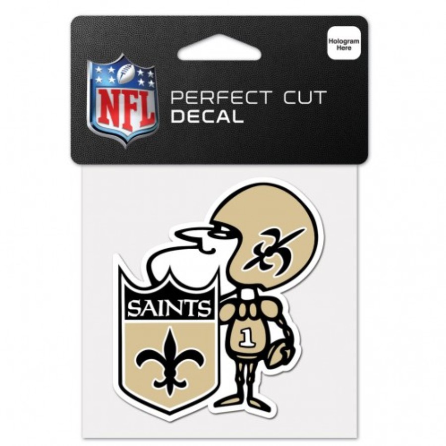 New Orleans Saints Retro Logo - 4x4 Die Cut Decal at Sticker Shoppe