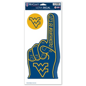 West Virginia University Mountaineers - Finger Ultra Decal 2 Pack at ...