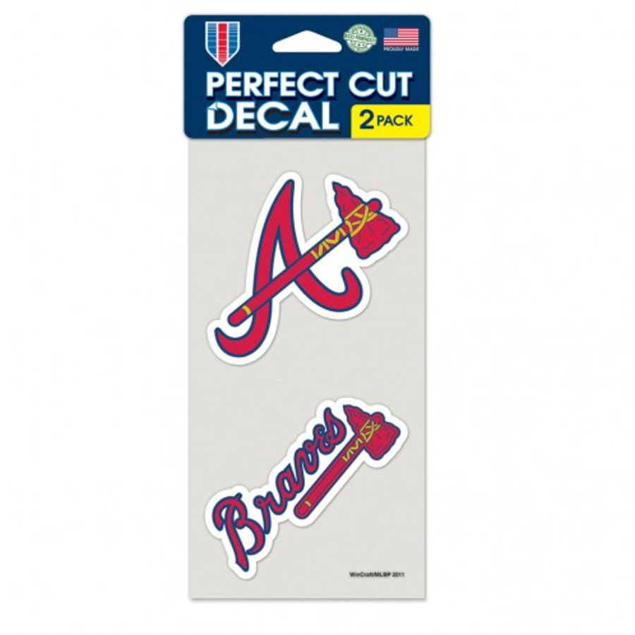 Atlanta Braves - Set of Two 4x4 Die Cut Decals at Sticker Shoppe