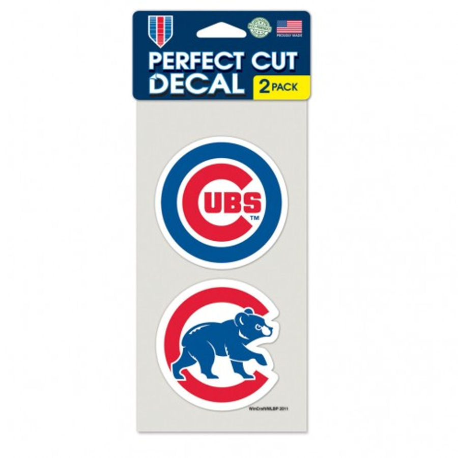 Chicago Cubs - Set of Two 4x4 Die Cut Decals at Sticker Shoppe