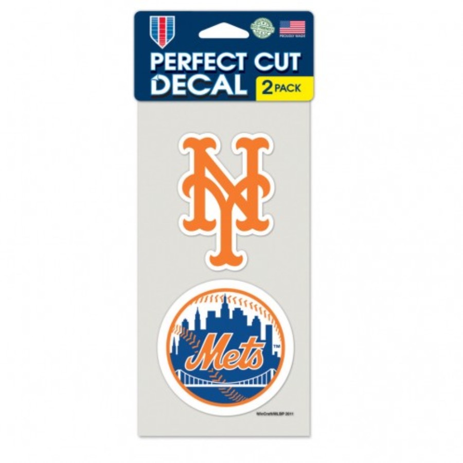 New York Mets - Set of Two 4x4 Die Cut Decals at Sticker Shoppe