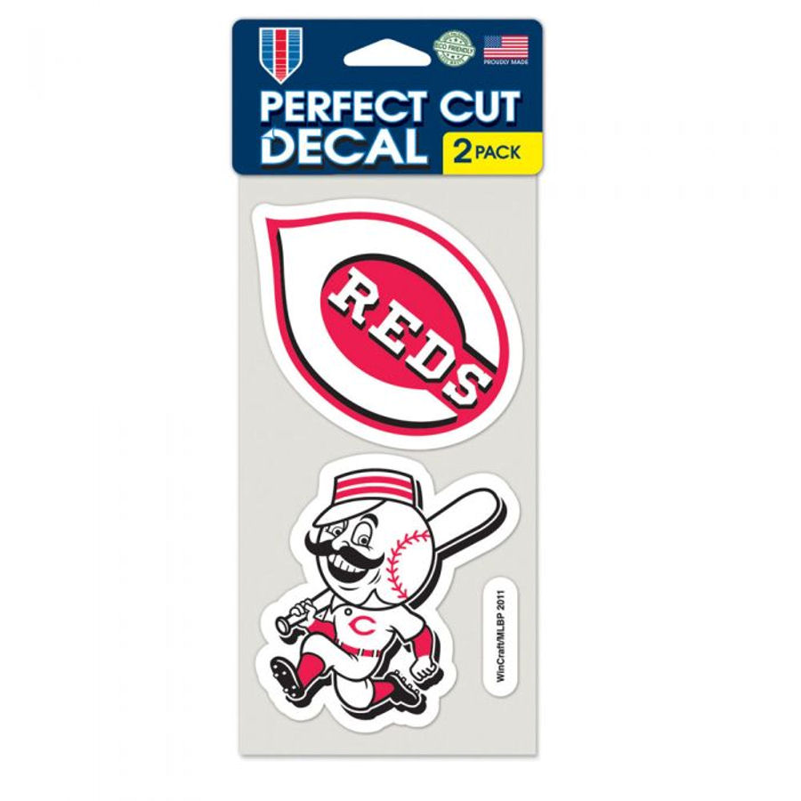 Cincinnati Reds - Set of Two 4x4 Die Cut Decals at Sticker Shoppe