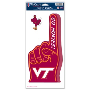Virginia Tech Hokies - Finger Ultra Decal 2 Pack at Sticker Shoppe