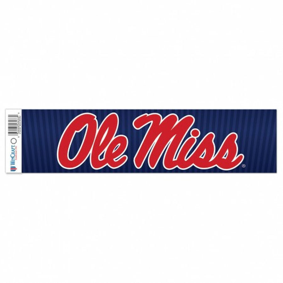 University Of Mississippi Ole Miss Rebels - 3x12 Bumper Sticker Strip ...