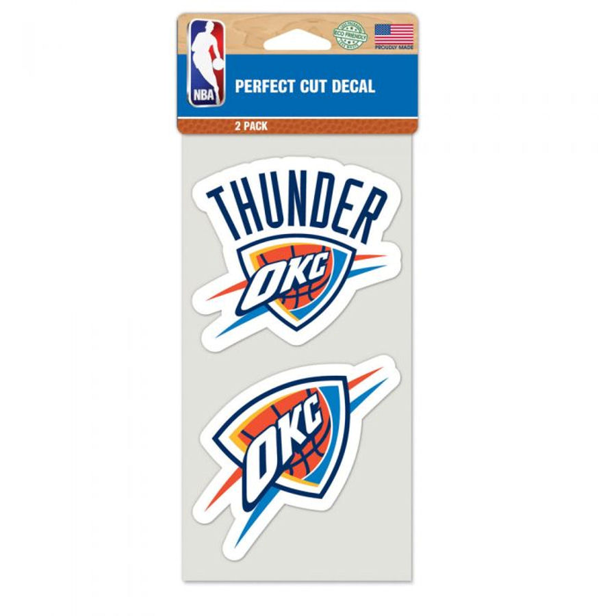 Oklahoma City Thunder - Set of Two 4x4 Die Cut Decals at Sticker Shoppe