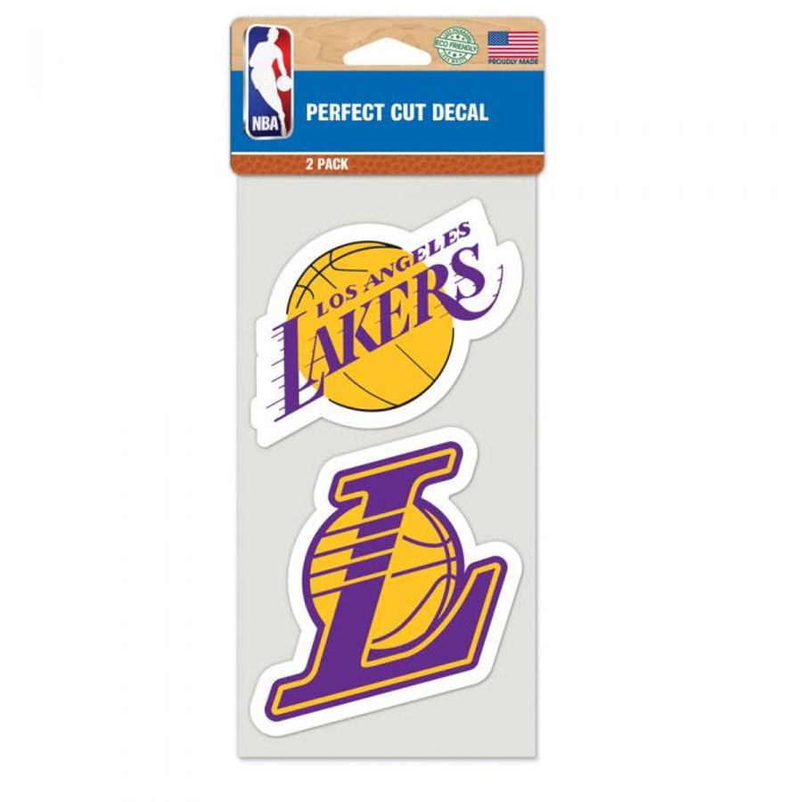 Los Angeles Lakers - Set of Two 4x4 Die Cut Decals at Sticker Shoppe