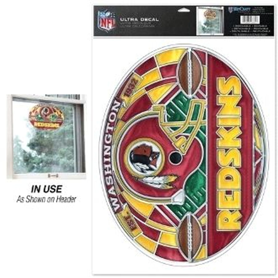 Washington Redskins - Stained Glass 11x17 Ultra Decal at Sticker Shoppe