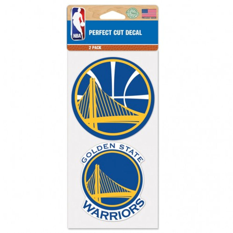 Golden State Warriors 2010-2018 Logo - Set of Two 4x4 Die Cut Decals at ...