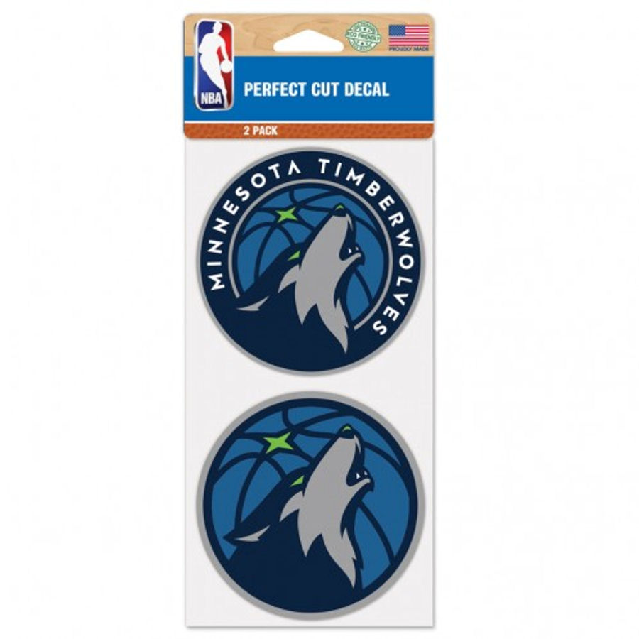 Minnesota Timberwolves - Set of Two 4x4 Die Cut Decals at Sticker Shoppe