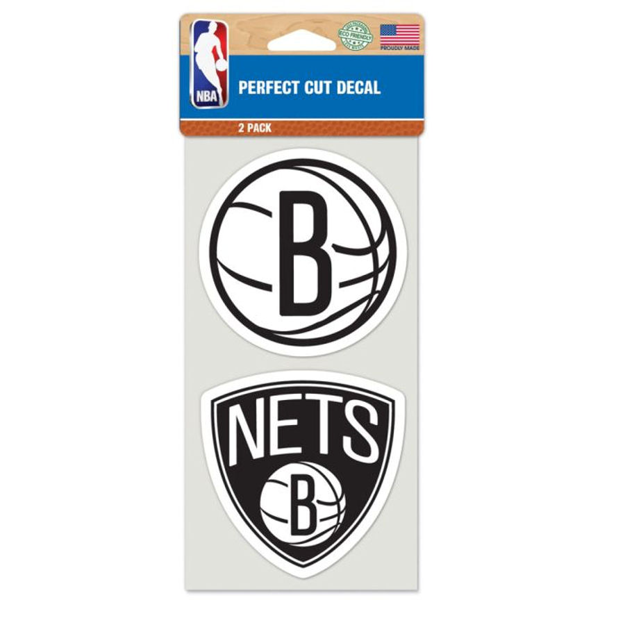 Brooklyn Nets - Set of Two 4x4 Die Cut Decals at Sticker Shoppe