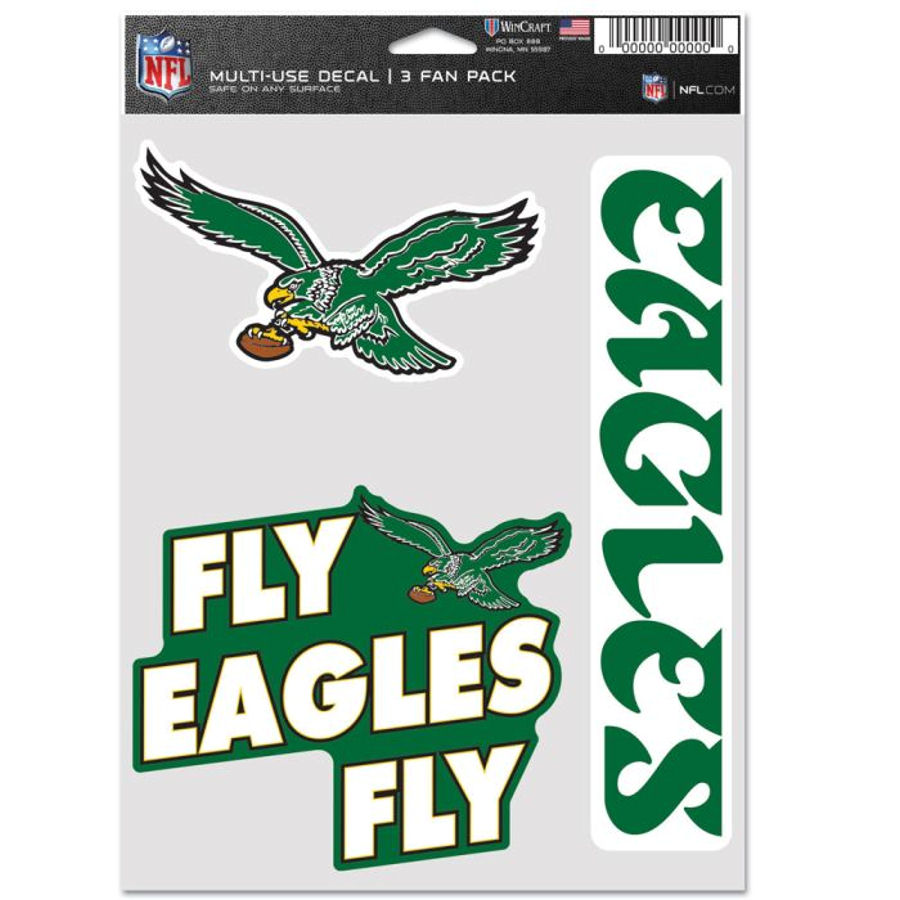 Philadelphia Eagles Retro Logo - Sheet Of 3 Stickers at Sticker Shoppe