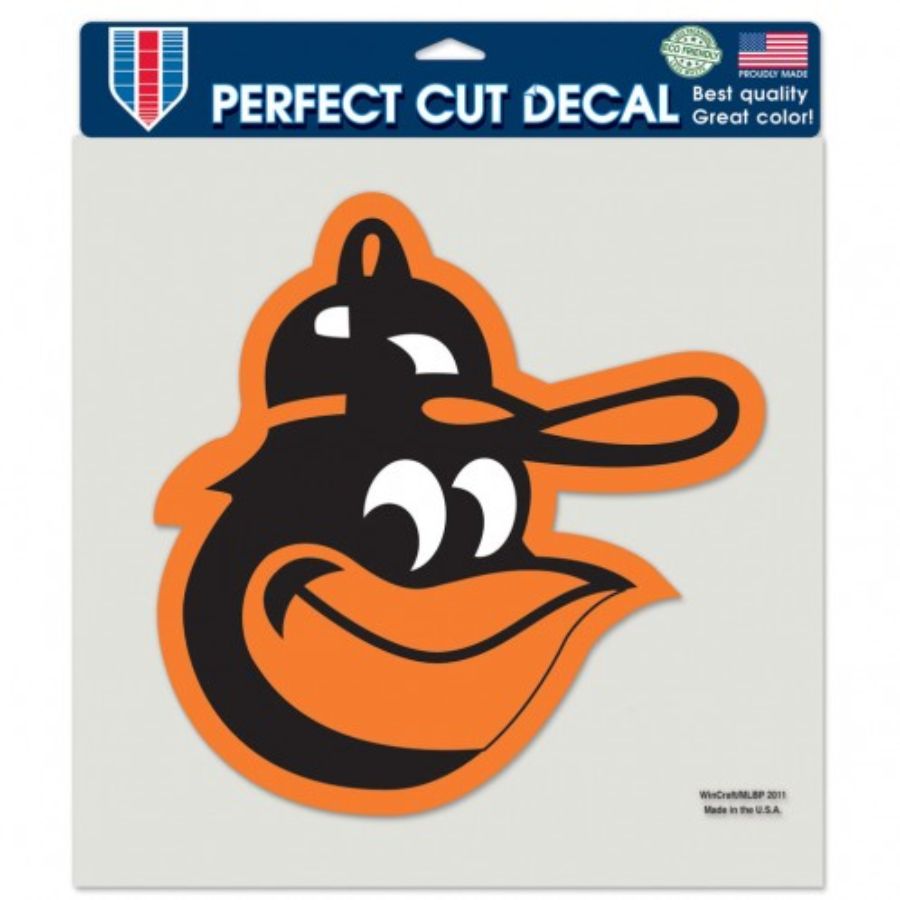 Baltimore Orioles Retro - 8x8 Full Color Die Cut Decal at Sticker Shoppe