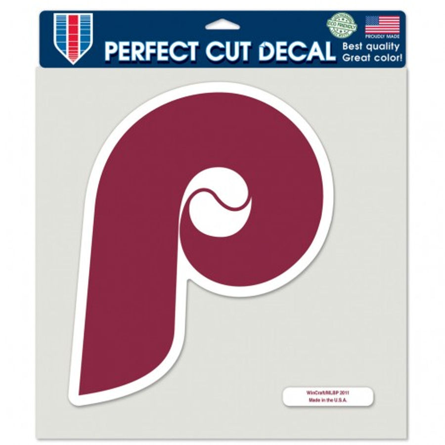Philadelphia Phillies Retro - 8x8 Full Color Die Cut Decal at Sticker ...