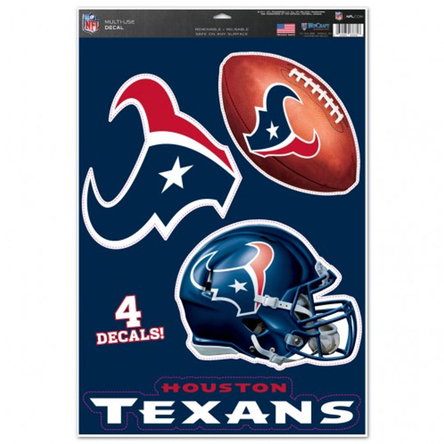 Houston Texans - Set Of 4 Ultra Decals at Sticker Shoppe
