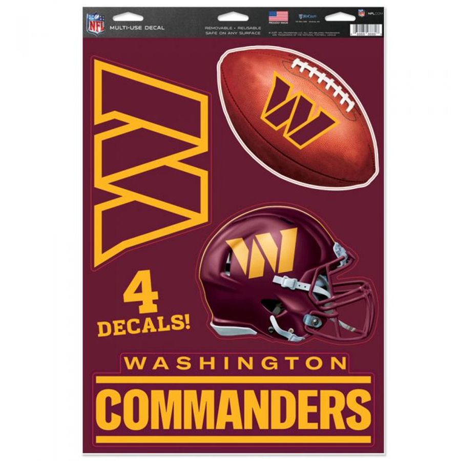 Washington Commanders - Set Of 4 Ultra Decals at Sticker Shoppe