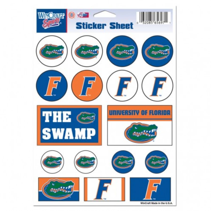 University Of Florida Gators - 5x7 Sticker Sheet at Sticker Shoppe