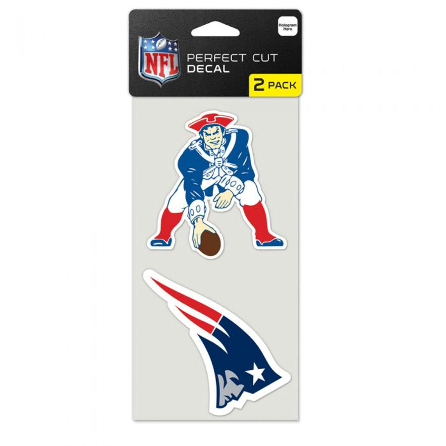 New England Patriots Retro - Set of Two 4x4 Die Cut Decals at Sticker ...