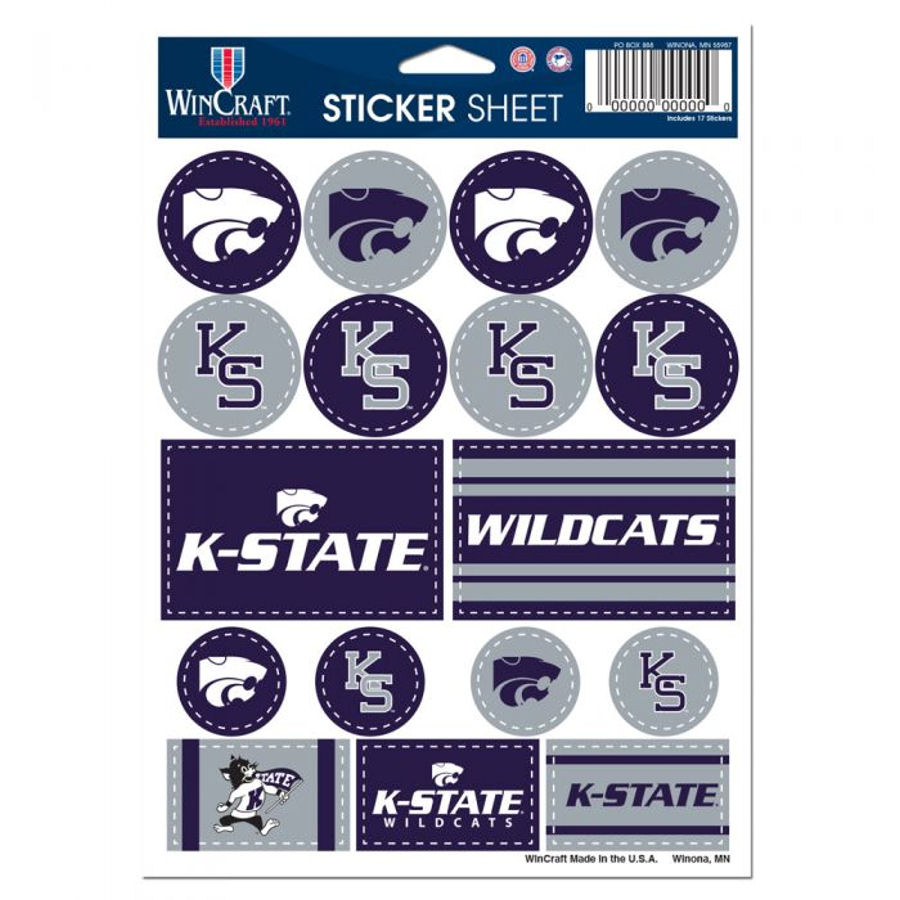 Kansas State University Wildcats - 5x7 Sticker Sheet at Sticker Shoppe