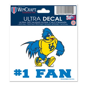 University Of Delaware Blue Hens #1 Fan - 3x4 Ultra Decal at Sticker Shoppe