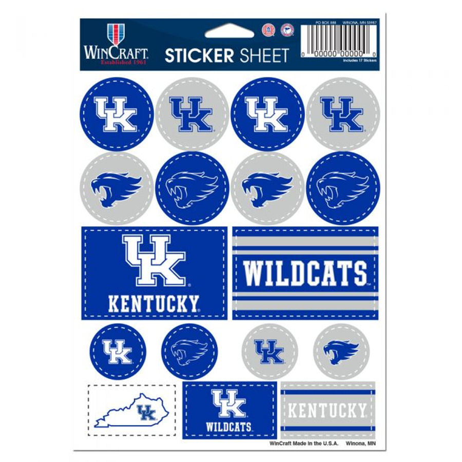 University Of Kentucky Wildcats - 5x7 Sticker Sheet at Sticker Shoppe