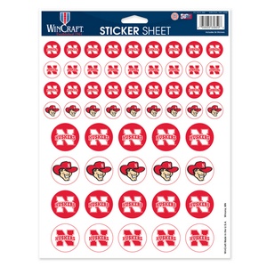 University Of Nebraska Cornhuskers - 8.5x11 Sticker Sheet at Sticker Shoppe