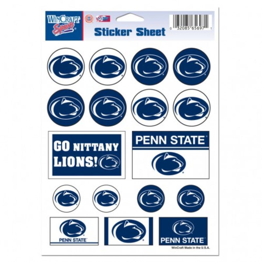 Penn State University Nittany Lions - 5x7 Sticker Sheet at Sticker Shoppe
