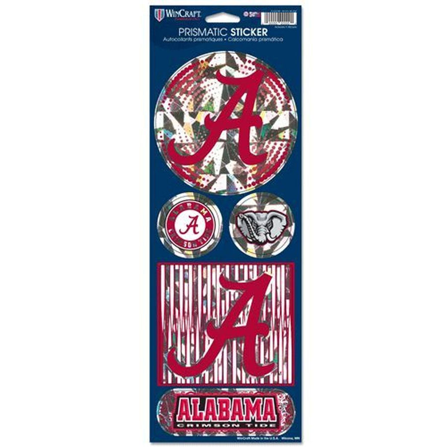 University of Alabama Crimson Tide - Set Of 5 Prismatic Sticker Sheet ...