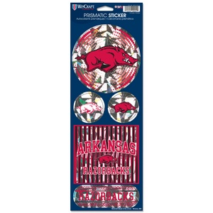 University Of Arkansas Razorbacks - Prismatic Decal Set at Sticker Shoppe