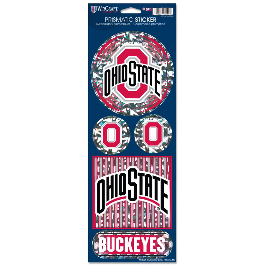 Ohio State University Buckeyes - Set Of 5 Prismatic Sticker Sheet at ...