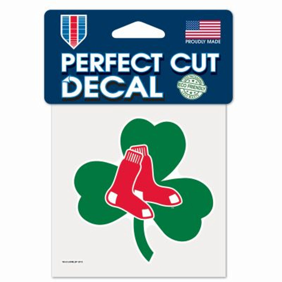 Boston Red Sox Shamrock - 4x4 Die Cut Decal at Sticker Shoppe