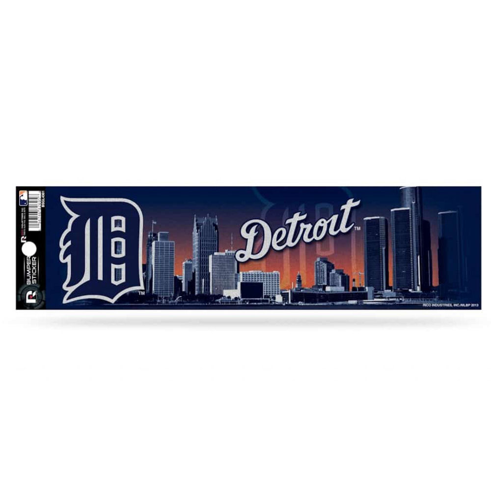 Detroit Tigers MLB Glitter Bumper Sticker – 3 x 10 Inch Vinyl Decal ...