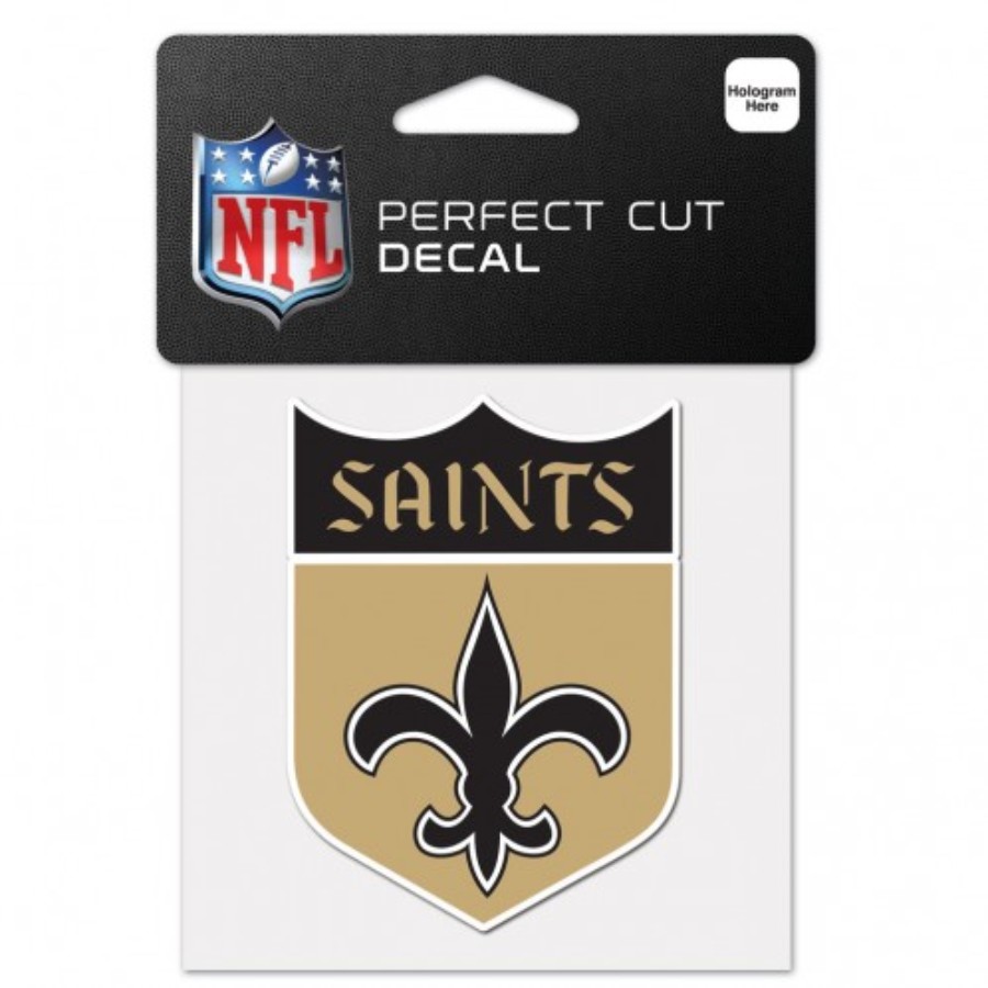 New Orleans Saints Retro Logo Shield - 4x4 Die Cut Decal at Sticker Shoppe