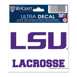 Louisiana State University LSU Tigers Lacrosse - 3x4 Ultra Decal at ...