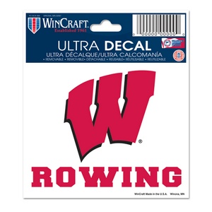 University Of Wisconsin Badgers Rowing - 3x4 Ultra Decal at Sticker Shoppe