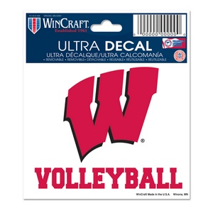 University Of Wisconsin Badgers Volleyball - 3x4 Ultra Decal at Sticker ...
